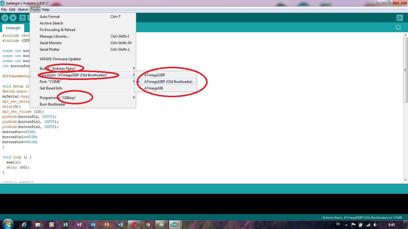 Omah Mikro: Cara Upload Program DI Arduino Nano dan Penyebab tidak bisa upload