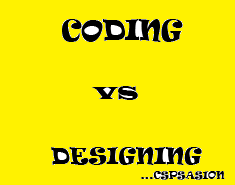 Difference between coding and designing