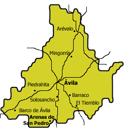 Avila Mapa Ciudad de la Región | España mapa de la ciudad