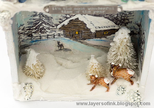 Layers of ink: Deer Winter Shadow Box Tutorial