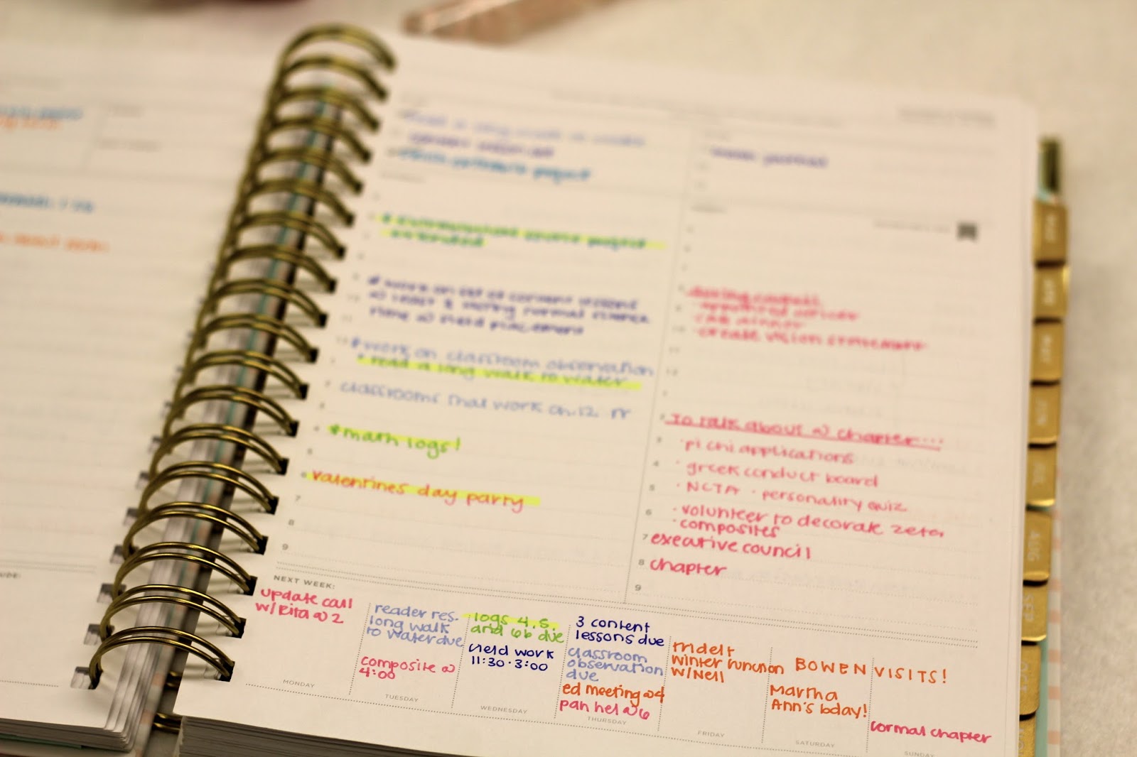 How I Organize My Day Designer // Agenda Organization