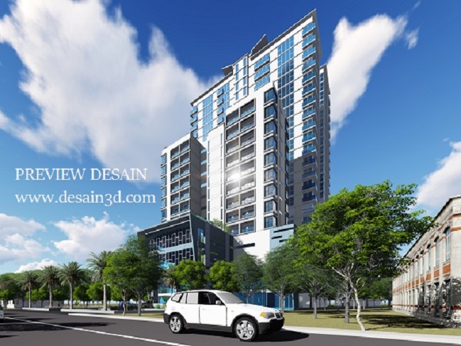 Contoh desain online gambar bangunan tinggi High-Rise Building Hotel ...