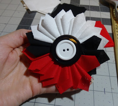Create Kids Couture: Pokeball Fabric Flower Hair Clip