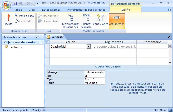 BLOQUE III Macros: Como crear Macros en Access