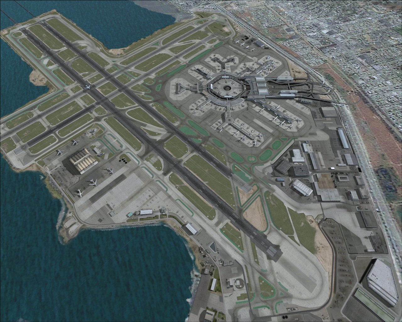 FS2004/X SIMULACIÓN CIVIL-MILITAR: KSFO San Francisco Intl FlyTampa ...