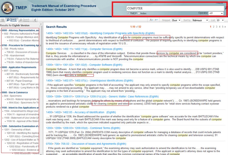 enpan's Patent & Linux practice: 新的美國商標與專利審查指南的搜尋工具