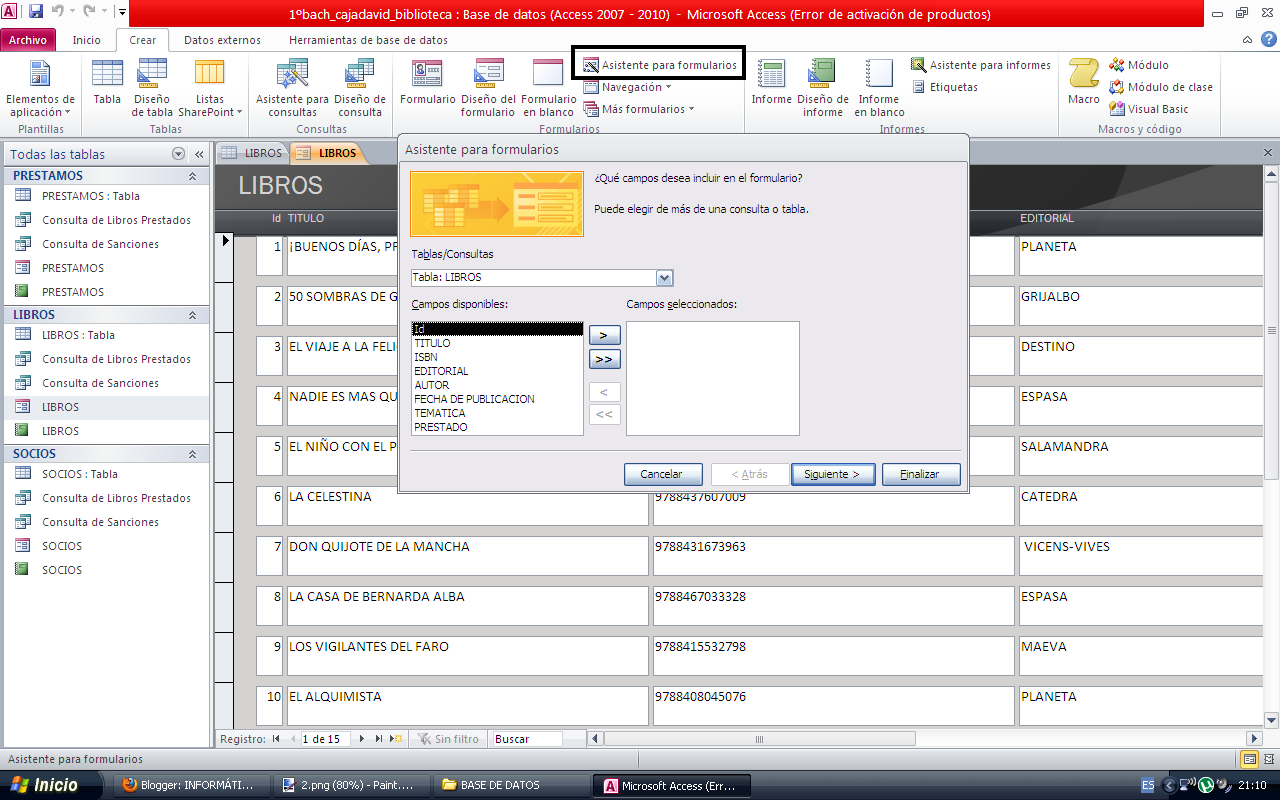 Imagenes asombrosas: Mini tutorial de base de datos en Access