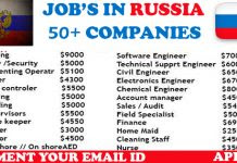 Russia Offer Employment Opportunities – Apply Now