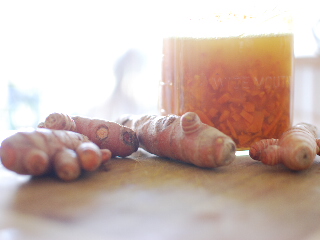 fermented herbs and botanicals: Fermented Turmeric Tea