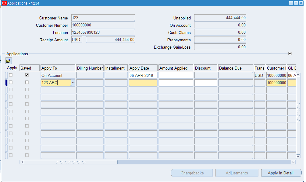 Receivables Oracle Ebs R12 April 2019