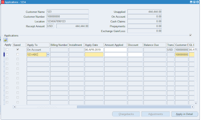Receivables - Oracle EBS R12: April 2019