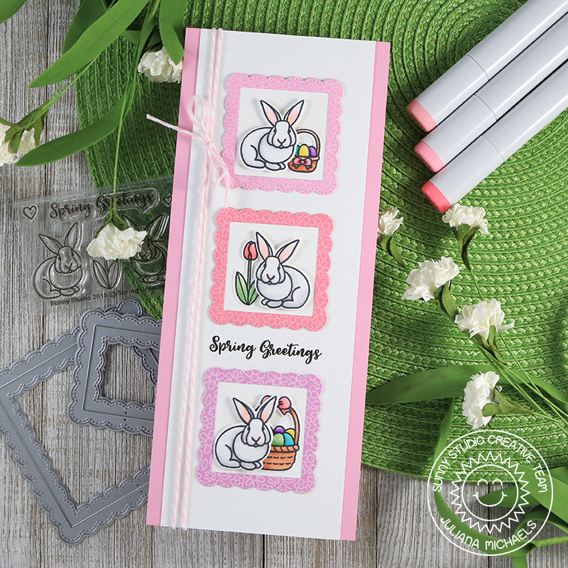 Sunny Studio: Spring Greetings Cards with Juliana and Angelica