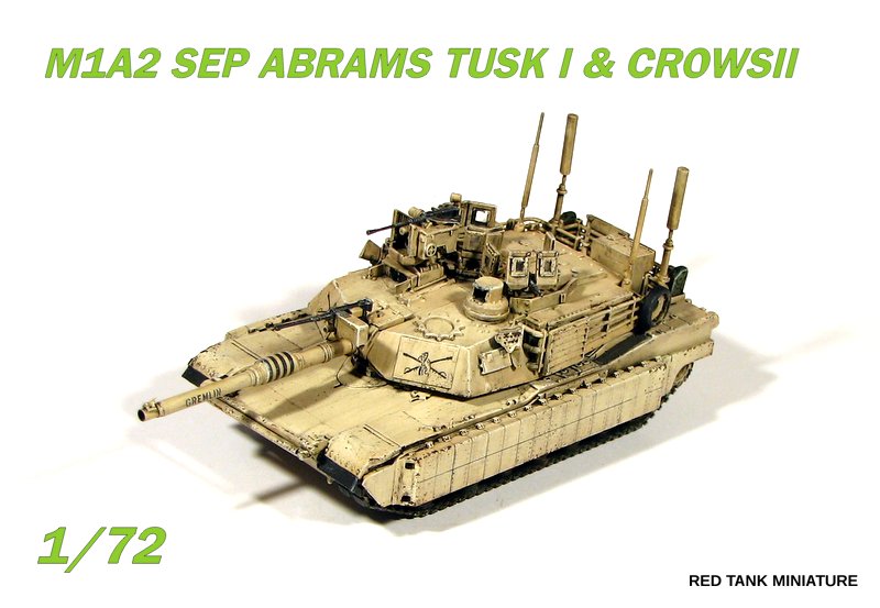 Gulumik Military Models: M1A2 Abrams SEP TUSK I & CROWS II 1/72