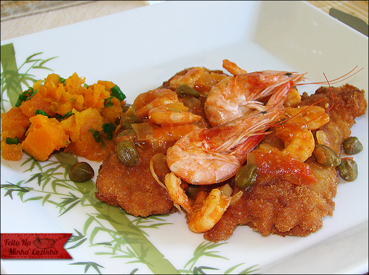 Feito na minha cozinha: Congrio Rosa com Alcaparras e Camarão
