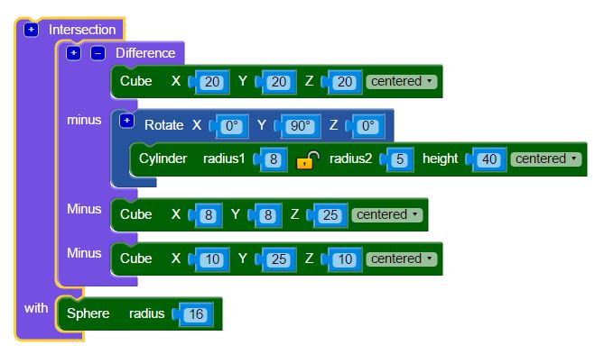 Ejemplos Blockscad | Un poco de Todo