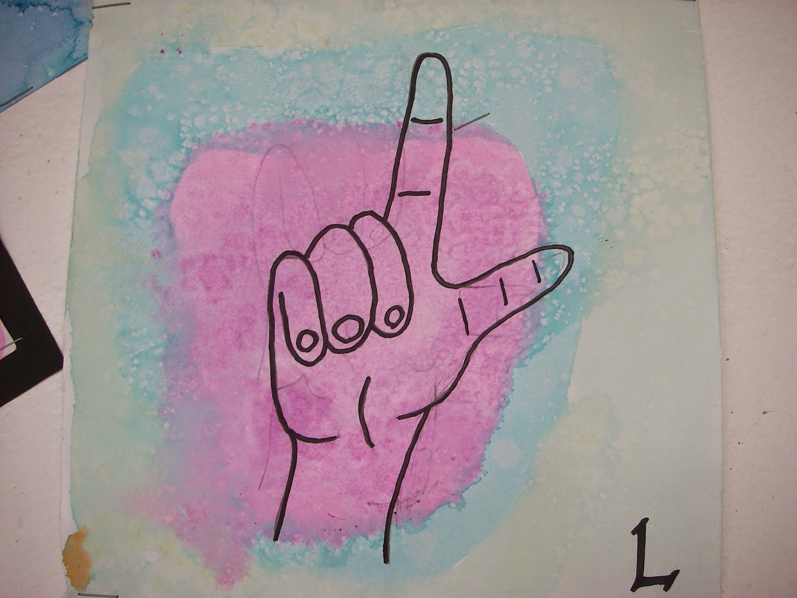 Creation Station: Contour Drawing- Sign Language Alphabet