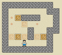 Sokoban: Sokoban lessons - Seven boxes (with rooms)