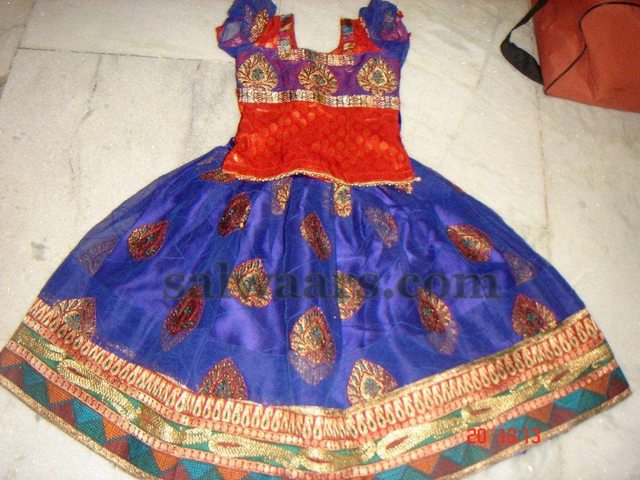 Blue Kids Langa Red Blouse - Indian Dresses