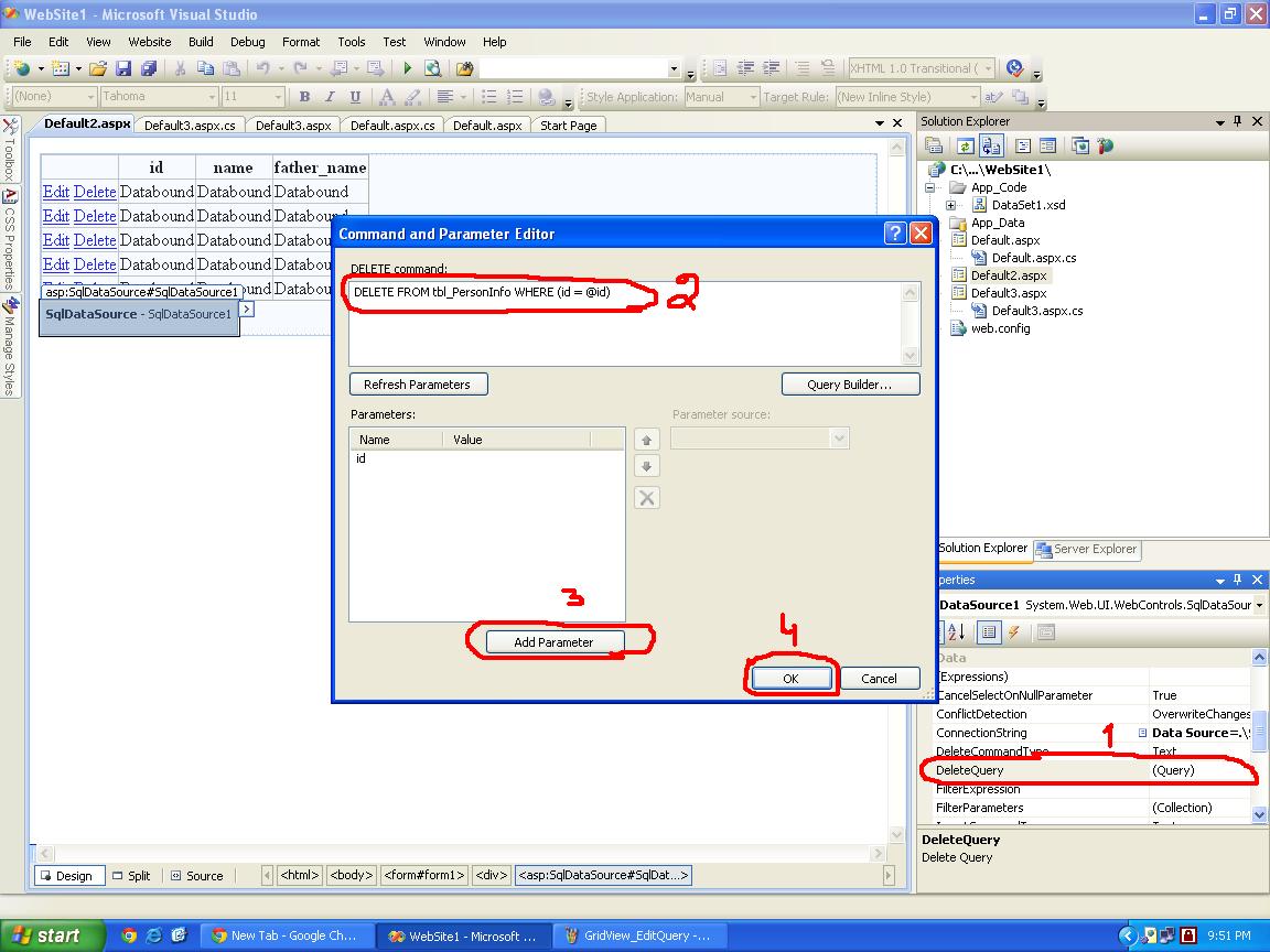 Learn Programming Aspnet Php Java Html Css Edit Delete Data In Gridview
