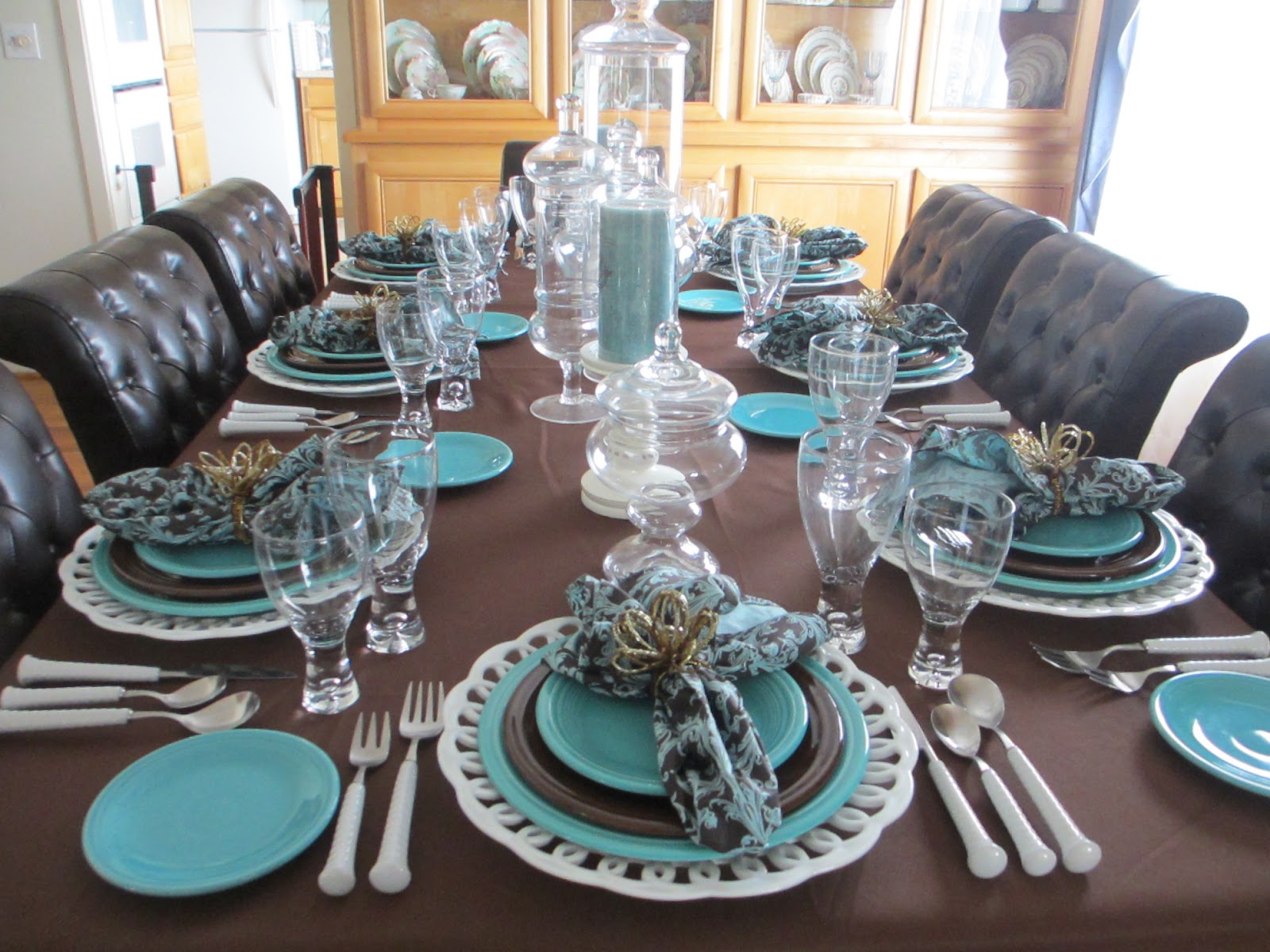 The Welcomed Guest: Chocolate and Turquoise Fiesta Table