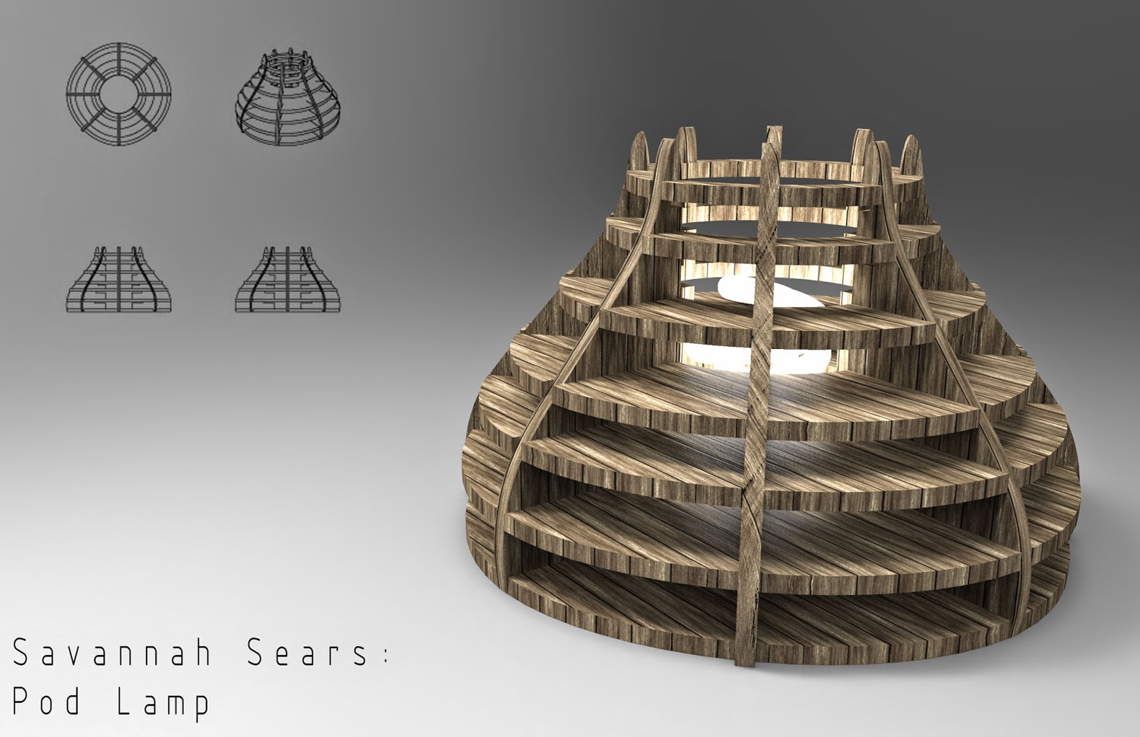 ELDS 205: Computer Aided Product Design: Savannah Sears: Week 8: Lamp