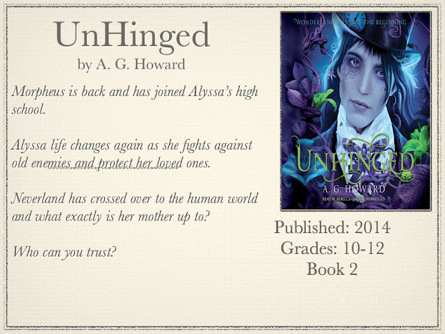 Young Adult Reading Machine: UnHinged by A. G. Howard