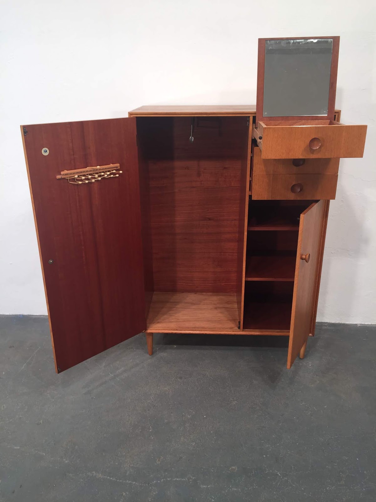 Vintage Furniture Ireland OCD: Mid Century Meredew Gentleman's Wardrobe ...