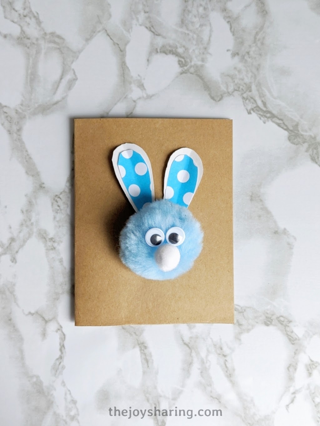Pom Pom Bunny Easter Card - The Joy of Sharing