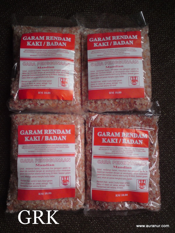 Aura Nur Collections: Garam Rendam Kaki dan Badan RM5