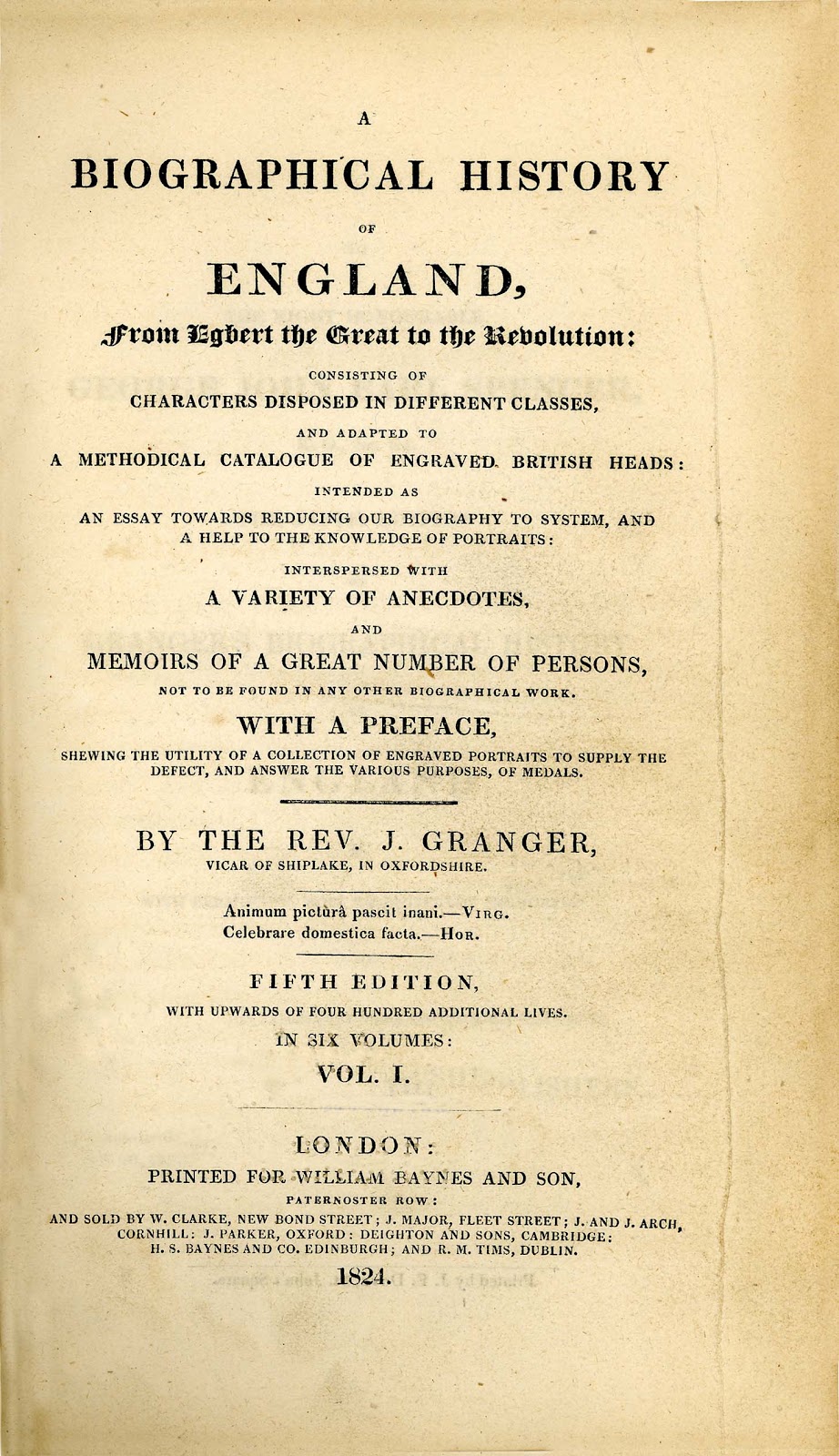 Yesterday’s Papers: ‘Grangerization’ – About the Reverend James Granger ...