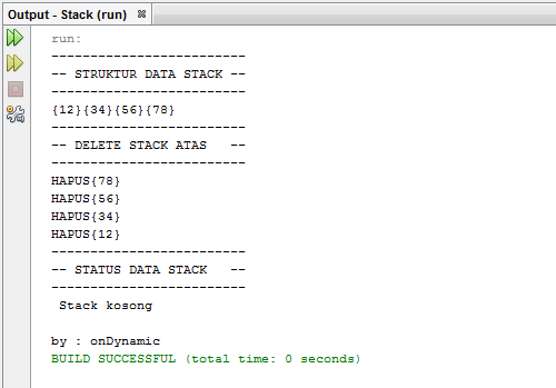 Algoritma untaian tumpukan (stack) pada java | onDynamic