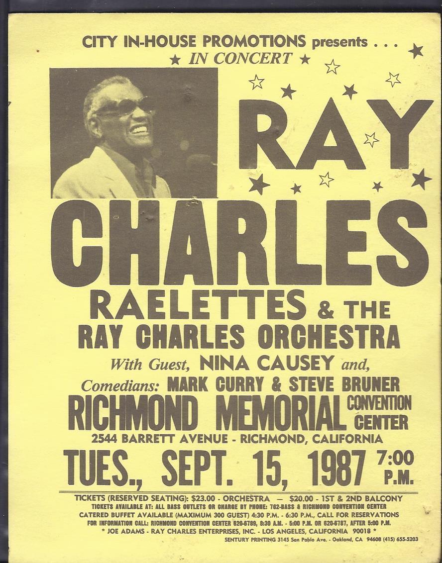 Ray Charles Video Museum: Ray Charles Is In Town - Chronology 1987