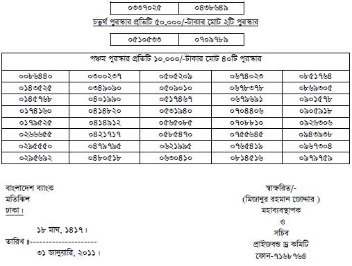 Bangladeshi prize bond lottery draw 62th - Lottery