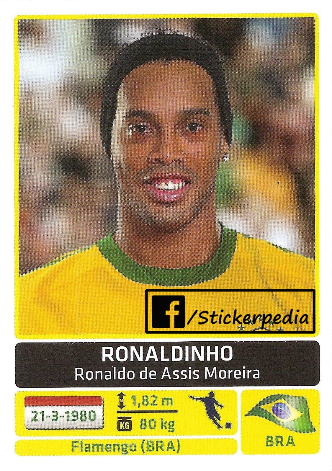 RONALDINHO- CAREER THROUGH FOOTBALL STICKERS