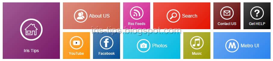 Tạo Thanh Menu Metro UI phong cách Windows 8 cho Blogger ~ Iris Tips