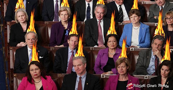 Political Clown Parade: And All That Sensitive Liberal Hair Went Poof ...