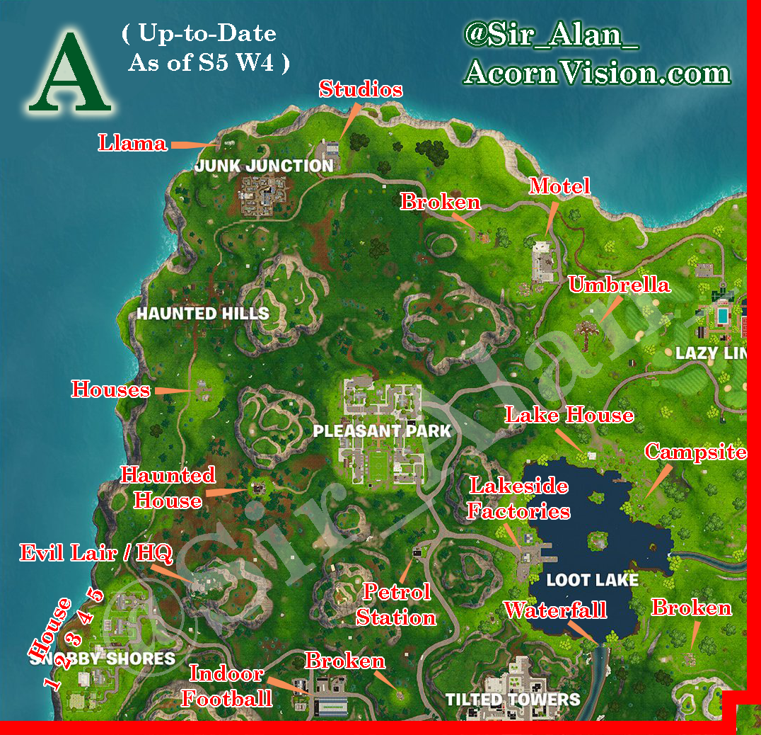 AcornVision Official Blog: Fortnite Battle Royale Map Drop Locations ...