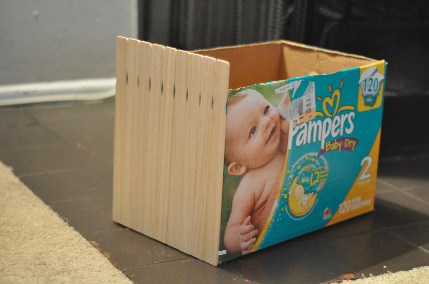 Decorating Through Dental School: $0.00 Diaper Box Makeover