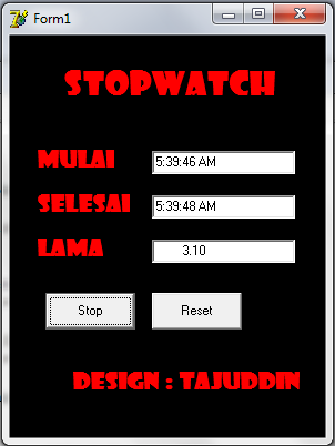 Cara Membuat STOPWATCH Dengan Delphi7 - Dunia Programming