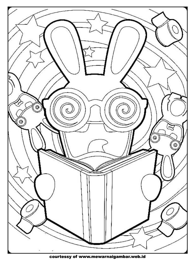 Mewarnai Gambar Kartun Rabbids Invasion | Mewarnai Gambar