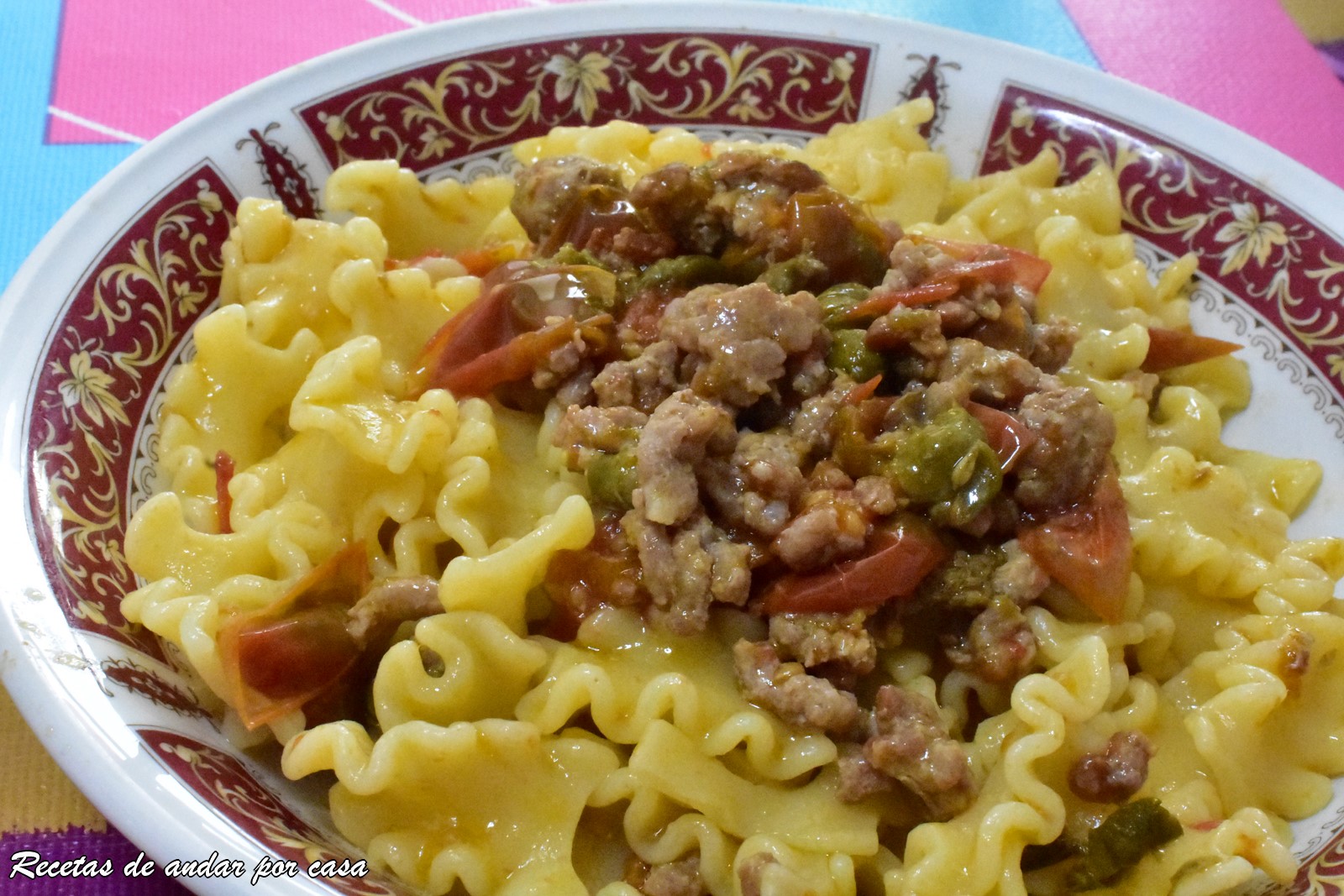 Recetas de andar por casa.: Mafalde con carne