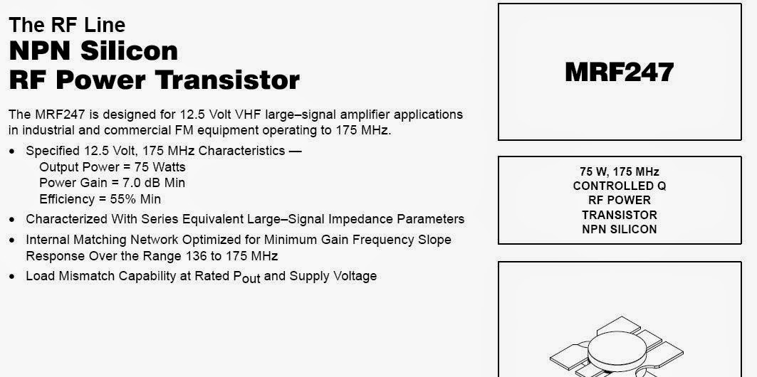Elektronik Plus: Dijual Transistor Pemancar VHF MRF247 75 watt Untuk ...