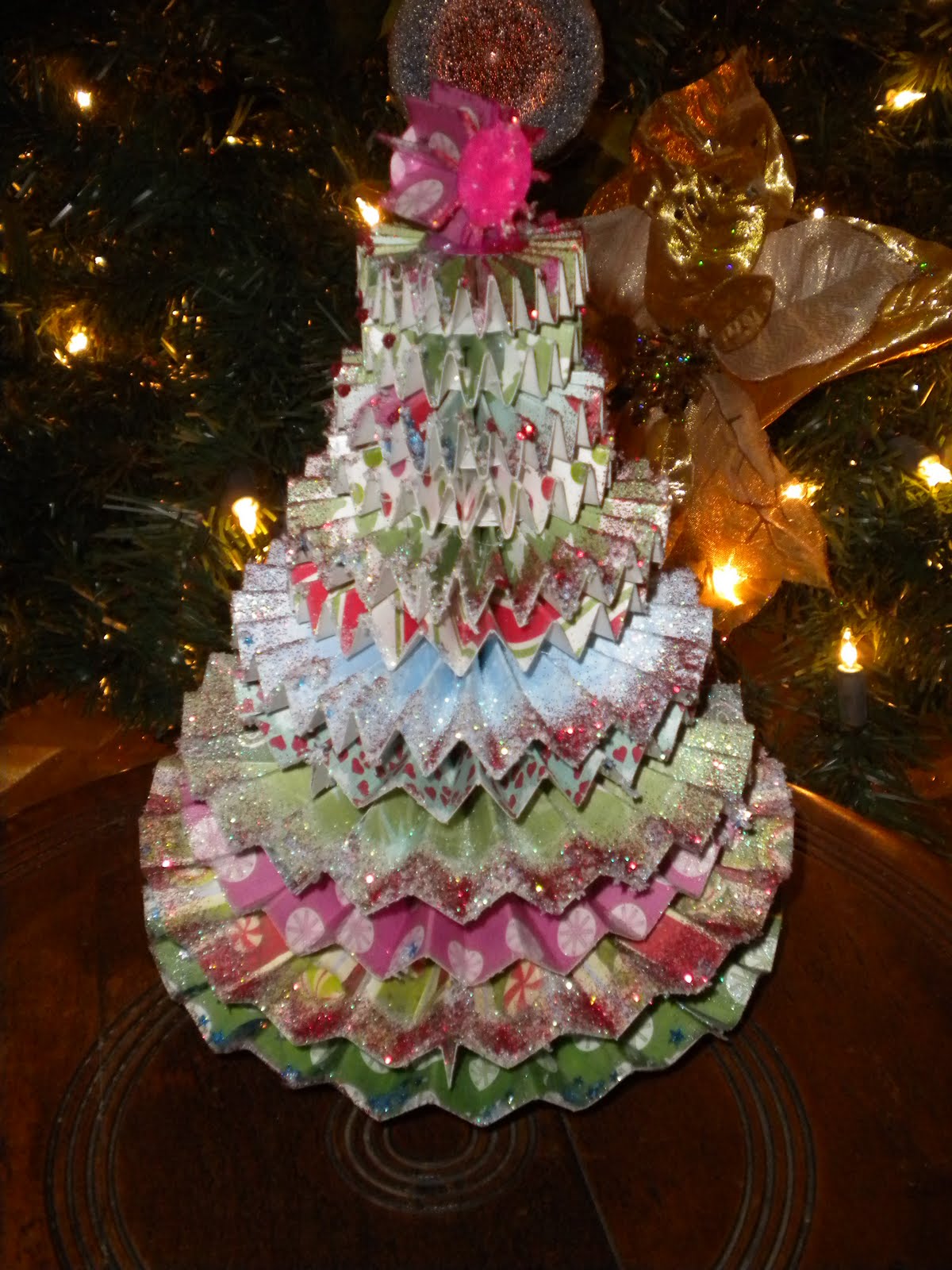 Paper Rosette Flower Christmas Tree | Sherry's Stampin Spot