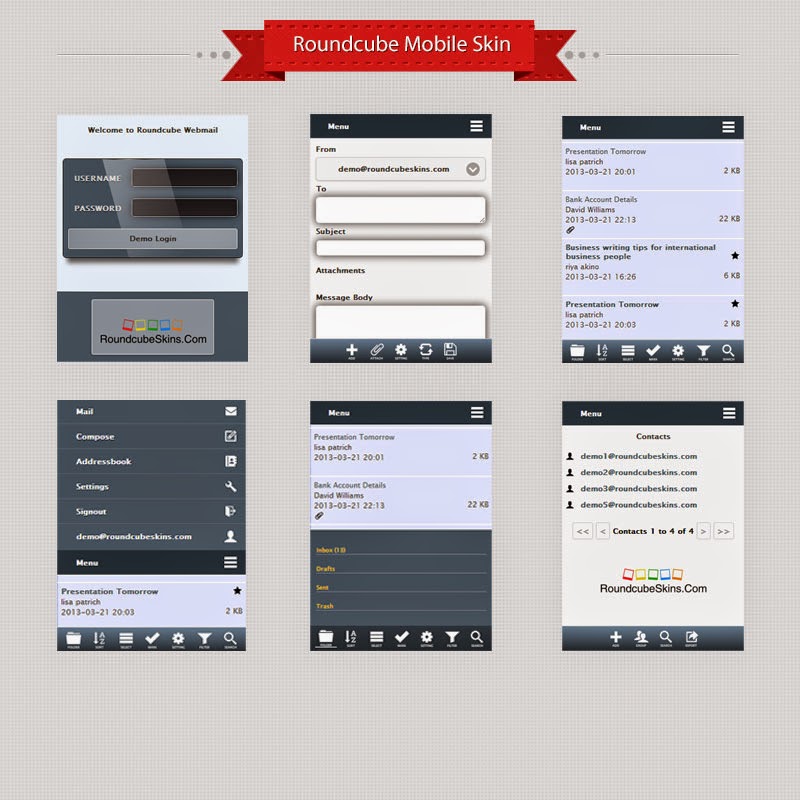 Roundcube Skins & Themes for Desktop and Mobile: Jquery Mobile ...