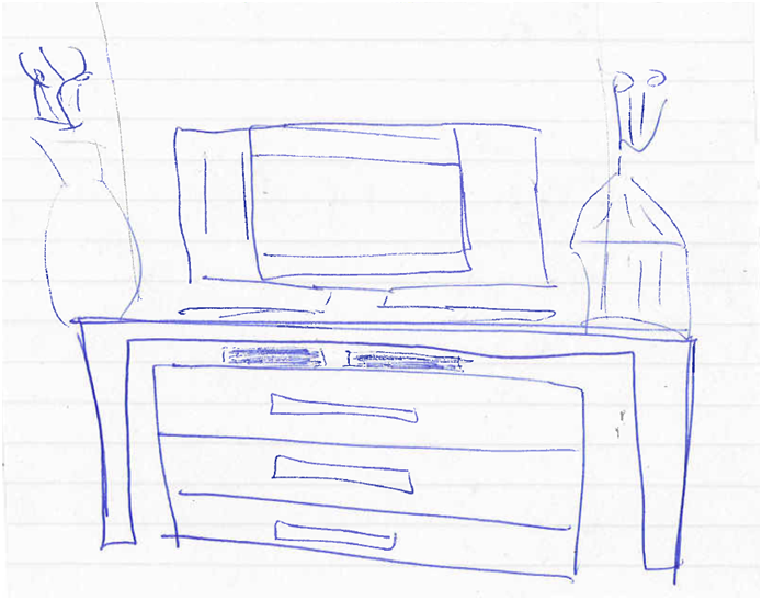 my mint green house: new idea for my TV stand!