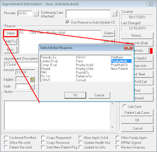 Dentrix Tip Tuesdays: Customizing Appointment Information Initial Reasons