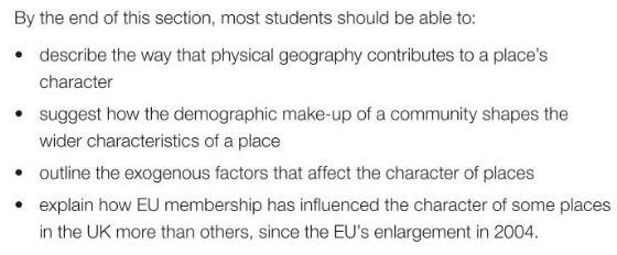 A Level Geography Blog: Changing Places (Revised - 2020)