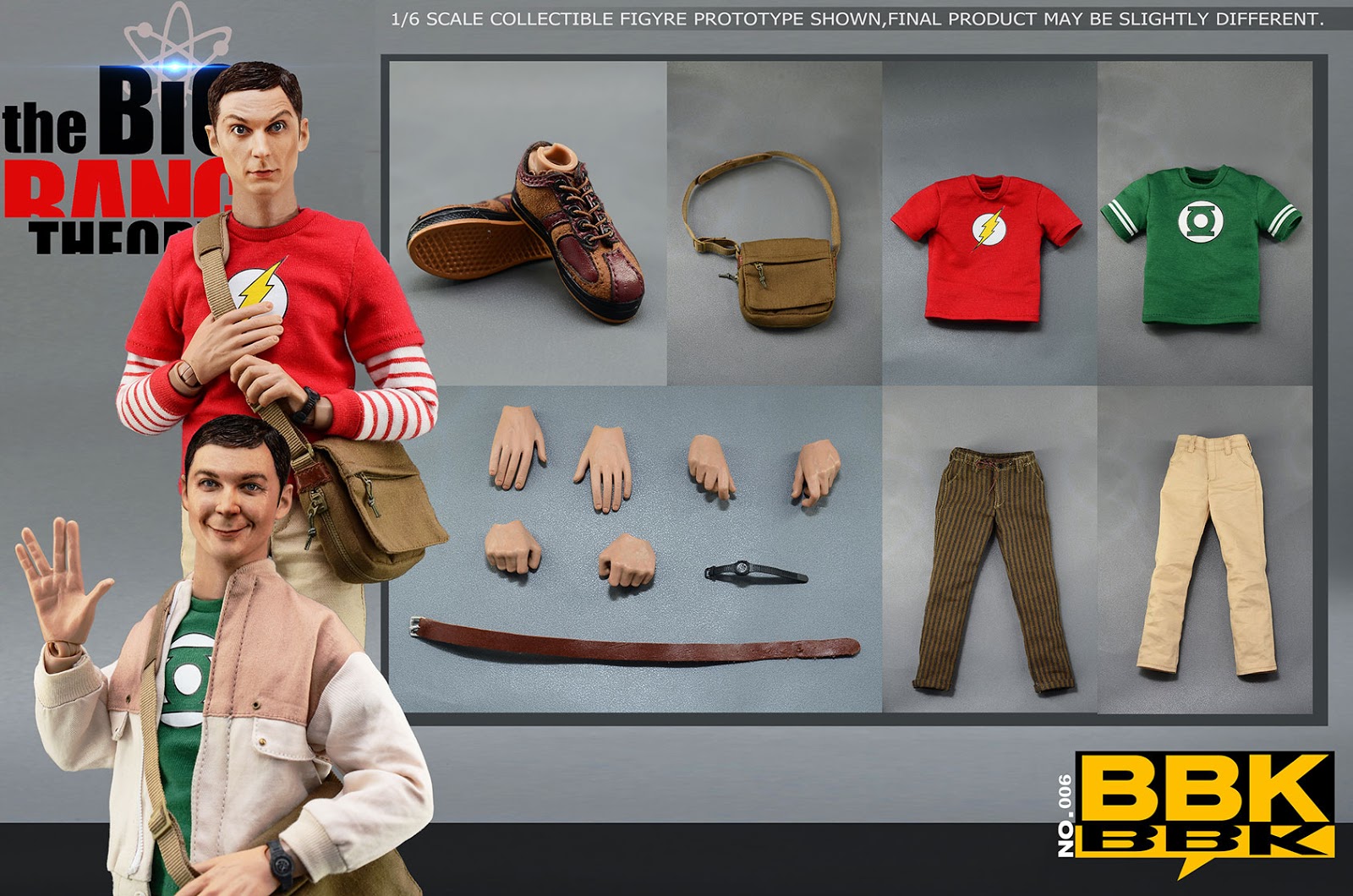 toyhaven: BBK Toys 1/6th scale The Big Bang Theory Sheldon Cooper 12 ...