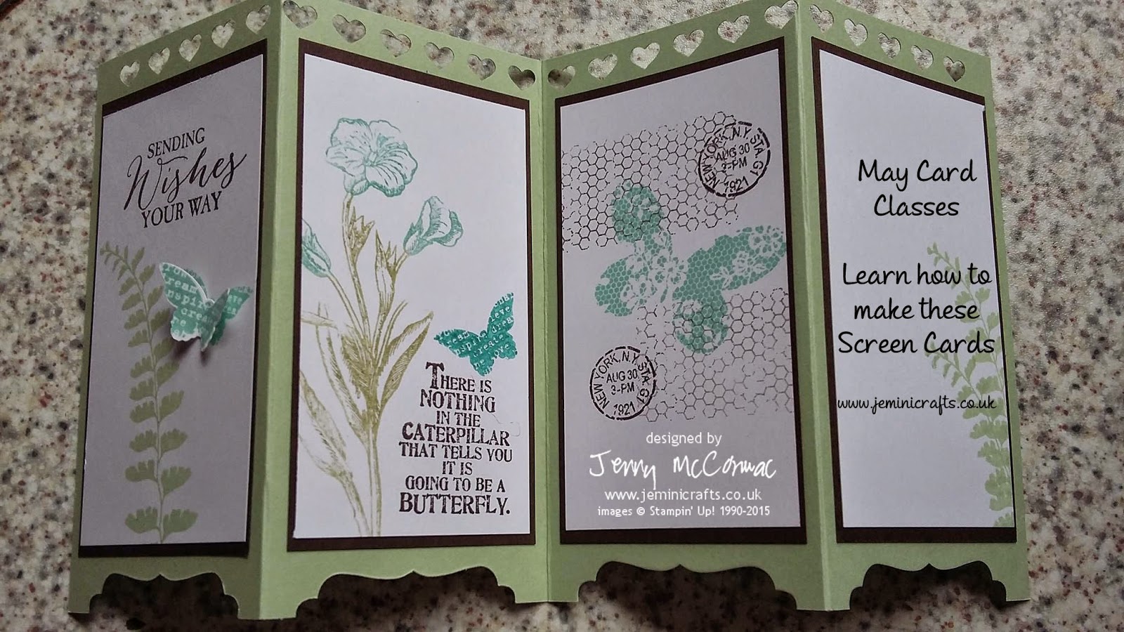 Jemini Crafts: Forthcoming Classes - Screen Fold Card Design