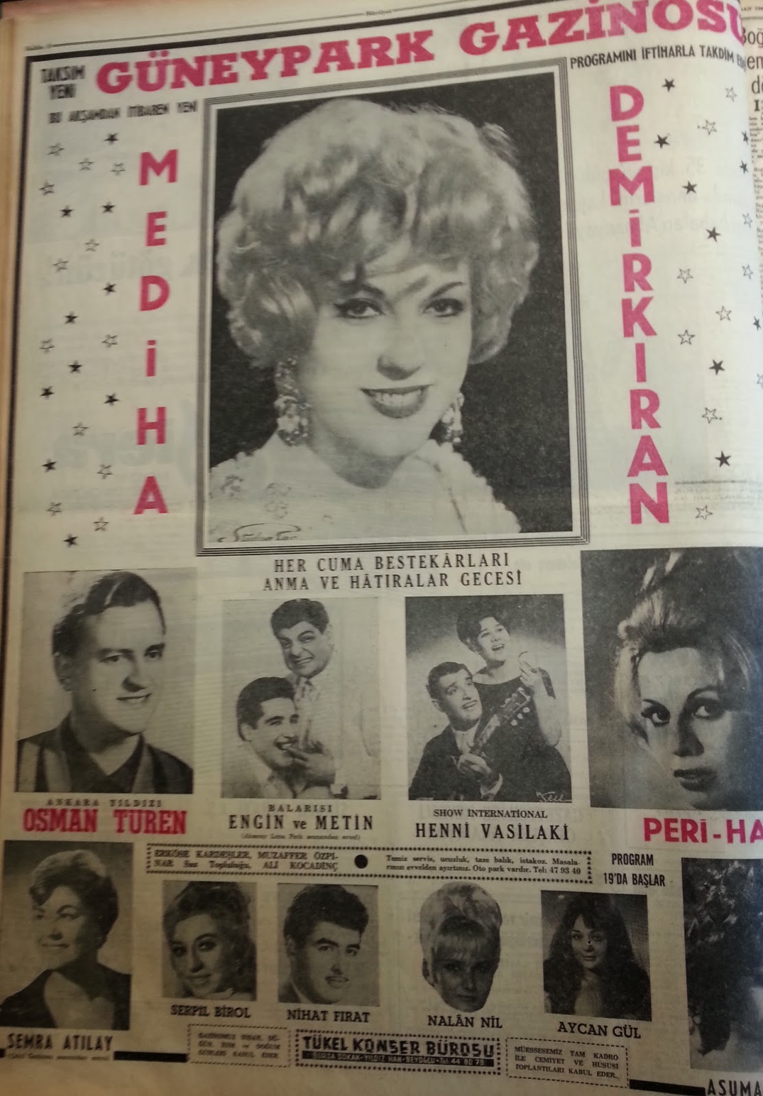 Turkish Advertising History: Music Hall advertising